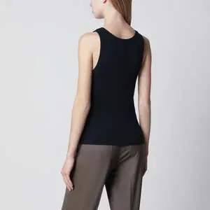 Saint Laurent Cassandre Ribbed Cotton Jersey Tank Top