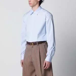 Valentino Garavani Fil-à-fil Cotton Shirt With Vlogo Embroidery