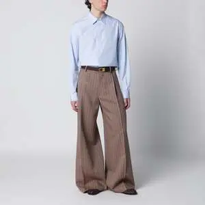 Valentino Garavani Fil-à-fil Cotton Shirt With Vlogo Embroidery
