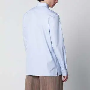 Valentino Garavani Fil-à-fil Cotton Shirt With Vlogo Embroidery