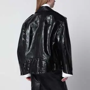 Saint Laurent Pebbled Leather Biker Jacket