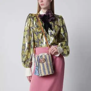Valentino Garavani Small Raffia Bucket Bag