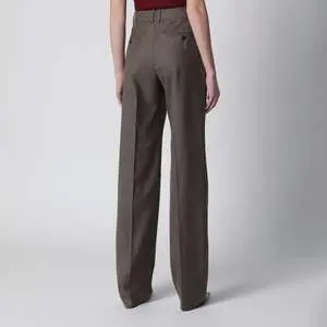 Saint Laurent Mid-rise Tailored Straight-leg Wool Trousers