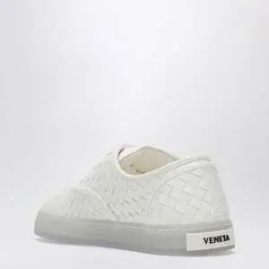 Bottega Veneta Serena Woven Nappa Leather Sneakers - White