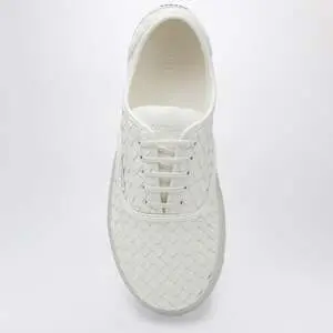 Bottega Veneta Serena Woven Nappa Leather Sneakers - White