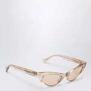 Bottega Veneta Angle Cat-eye Sunglasses In Recycled Acetate - Brown