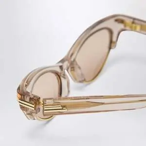 Bottega Veneta Angle Cat-eye Sunglasses In Recycled Acetate - Brown