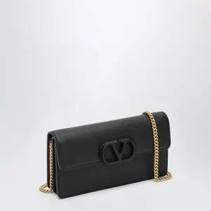 Valentino Garavani Vlogo Signature Chain Wallet In Leather