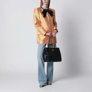 Valentino Garavani Shantung Pea Coat With Bow