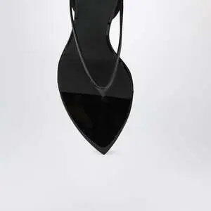 Alaïa Invisible Thong Wedge Sandals - Black