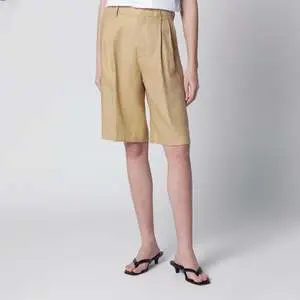 Tagliatore Effie Linen Tailored Bermuda Shorts - Beige