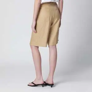 Tagliatore Effie Linen Tailored Bermuda Shorts - Beige