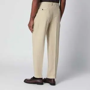 SANTANIELLO Cru Cotton And Linen Trousers - White