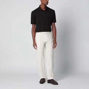 SANTANIELLO Cotton-blend Trousers - White
