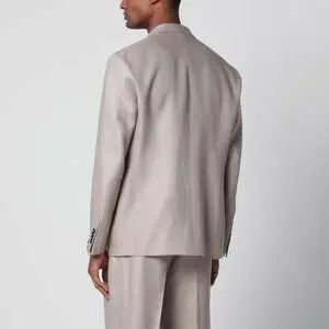 Tagliatore Single-breasted Blazer In Linen - Beige