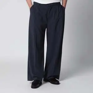 THESTROY Viscose Blend Trousers - Blue