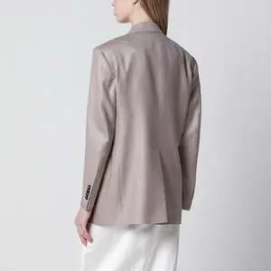 Tagliatore Wool And Silk-blend Double-breasted Blazer - Grey