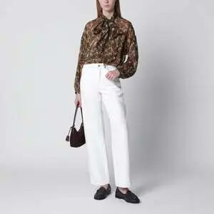 Max Mara Printed Silk Chiffon Blouse - Multicolor