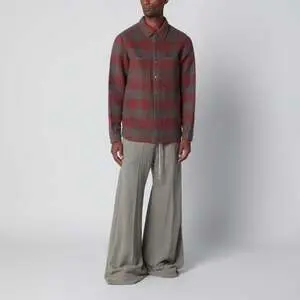 Rick Owens Plaid Wool Shirt Jacket - Multicolor
