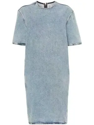 TOTEME Short-sleeve Denim Midi Dress - Blue