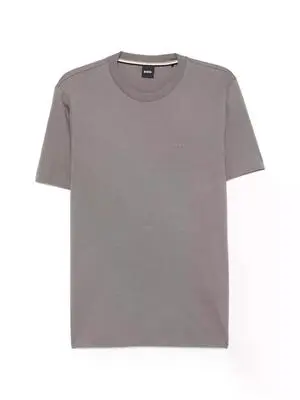 BOSS Cotton-jersey T-shirt With Logo Detail - Grey