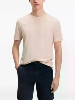BOSS Cotton Jersey T-shirt With Logo Detail - Pink