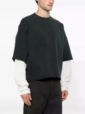 STAY HUMAN ON EARTH Layered Sweatshirt