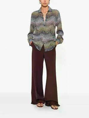 Missoni Zigzag-pattern Sequined Shirt - Blue