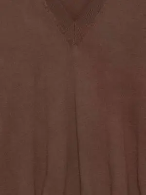 NUDE V-neck Knitted Sweater - Brown