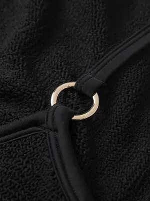 Hunza G Iris Bikini With Gold Hoops - Black