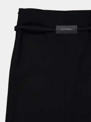 COURREGES Long Wool Skirt With Belt
