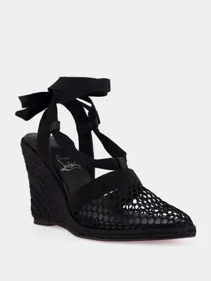 CHRISTIAN LOUBOUTIN Toleda 85 Wedge Espadrilles - Black