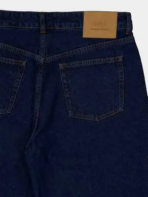 Ami Large Fit Raw Denim Jeans - Blue