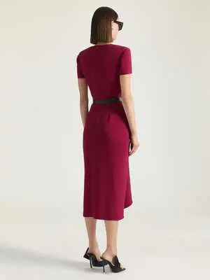 Givenchy Crepe Cady Midi Wrapped Dress - Pink