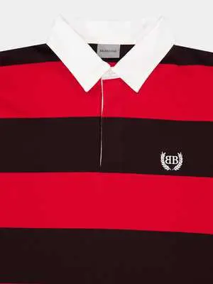 Balenciaga Dark Brown And Longsleeve Polo - Red