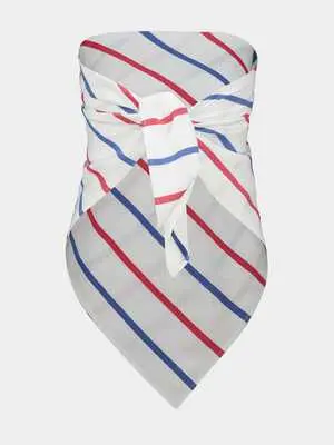 MARRAKSHI LIFE Stripe 57 The Triangle Cotton Sleeveless Top - Multicolour
