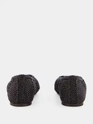 Le Monde Beryl Regency Knotted Ballerinas - Black
