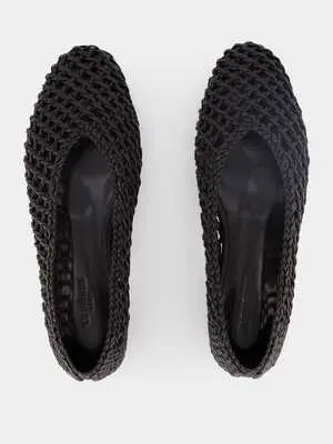 Le Monde Beryl Regency Knotted Ballerinas - Black