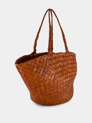 Dragon Diffusion Egola Tan Woven Shoulder Bag - Brown