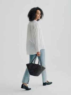 Dragon Diffusion Egola Dark Woven Shoulder Bag - Brown