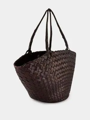 Dragon Diffusion Egola Dark Woven Shoulder Bag - Brown