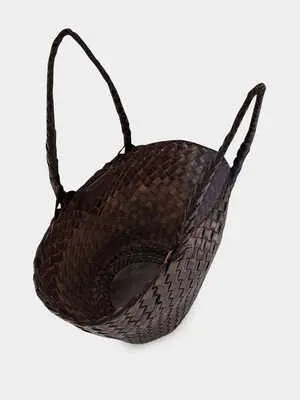 Dragon Diffusion Egola Dark Woven Shoulder Bag - Brown