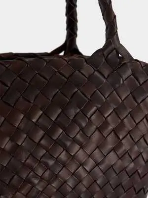 Dragon Diffusion Egola Dark Woven Shoulder Bag - Brown
