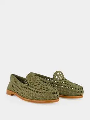 Dragon Diffusion Dolly Leather Moccasins - Green