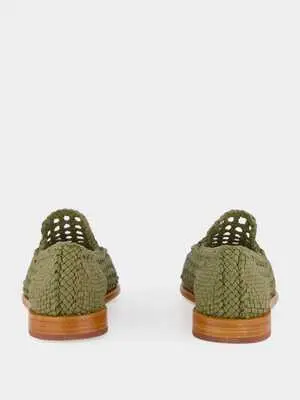 Dragon Diffusion Dolly Leather Moccasins - Green