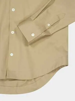 AMI Paris Taupe Cotton Long-sleeve Shirt