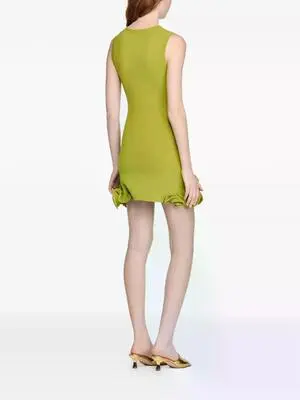 Sandro Ruffled Knitted Mini Dress - Green
