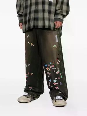 Mihara Yasuhiro All-over Graphic Print Jeans