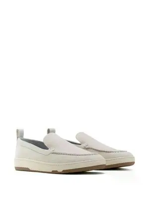 LANVIN Stitched Panelled Loafers - Neutrals