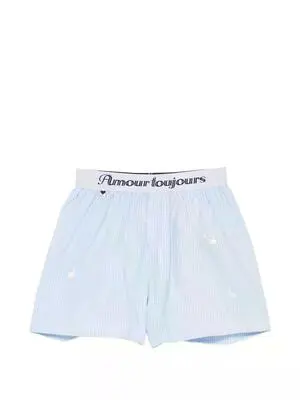 CARNE BOLLENTE Follow The Rabbit Stripe-pattern Embroidered Boxers